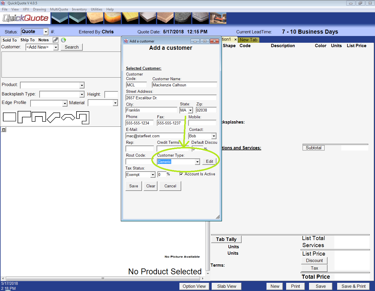 Tips & Tricks: Customer Type Discounts - QuickQuote Countertop Software